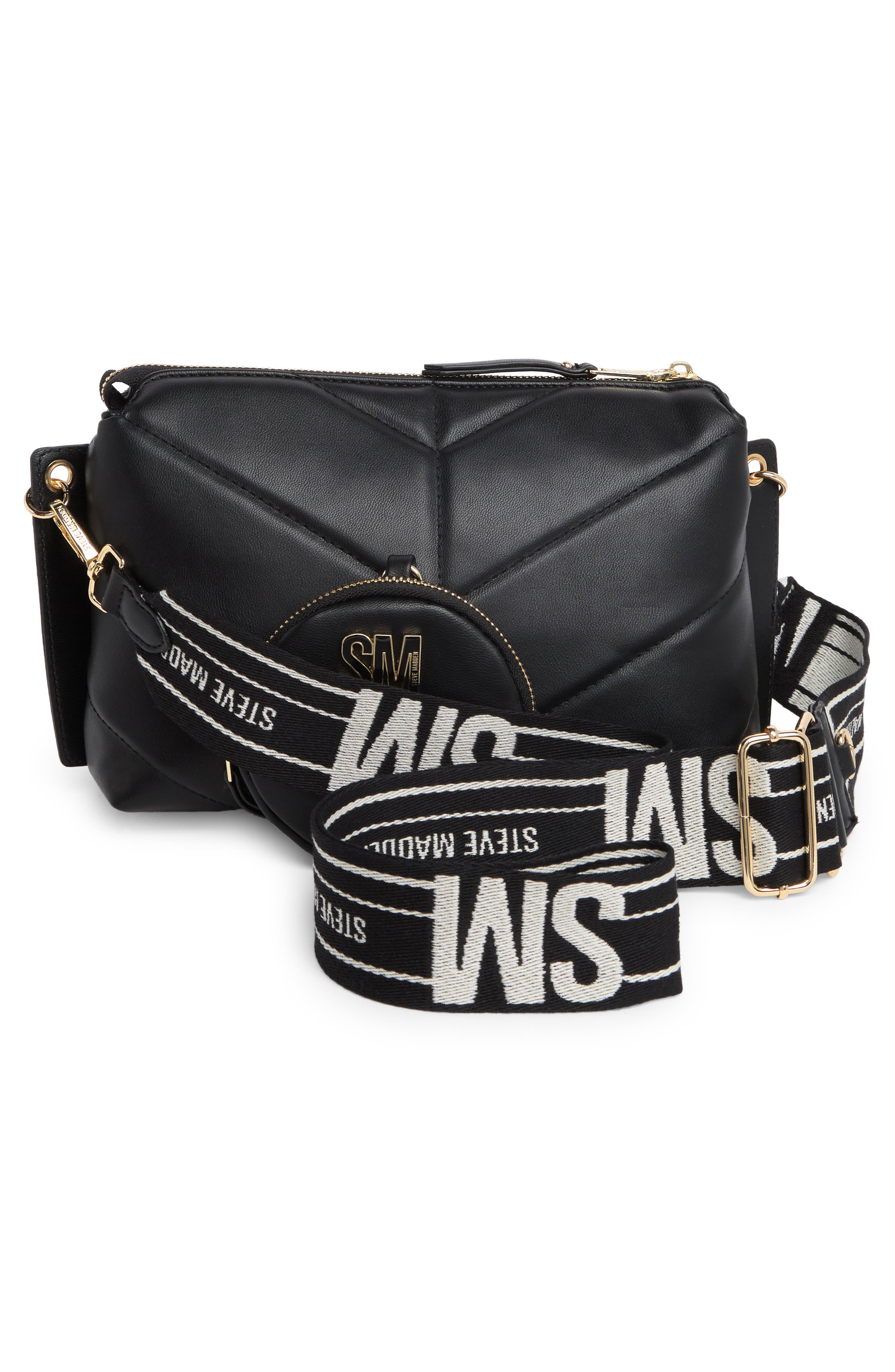 Steve Madden Chevron Quilted Top Zip Crossbody Bag | Nordstromrack