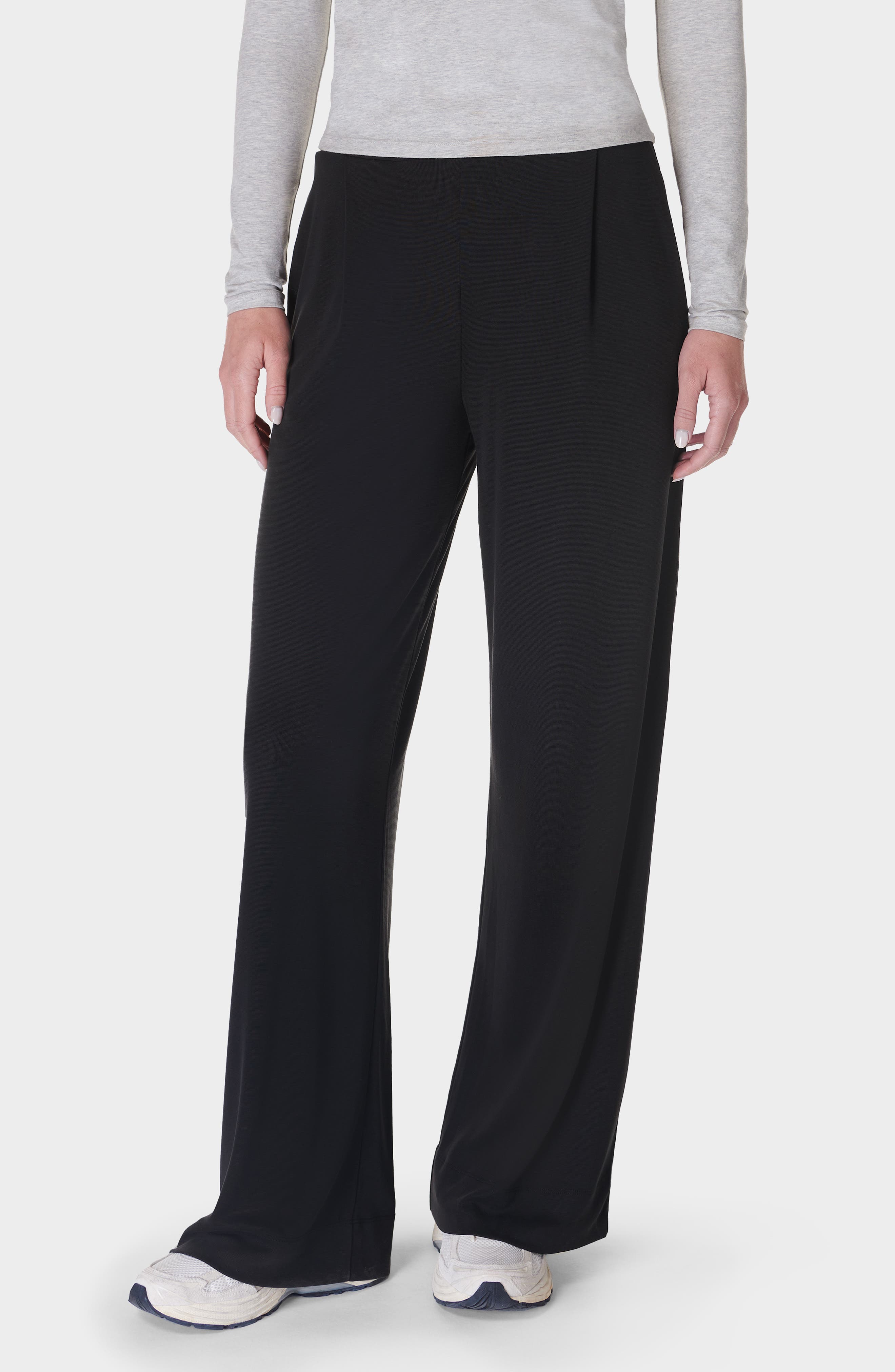 Sweaty Betty At Ease Pleated Wide Leg Pants | Nordstrom