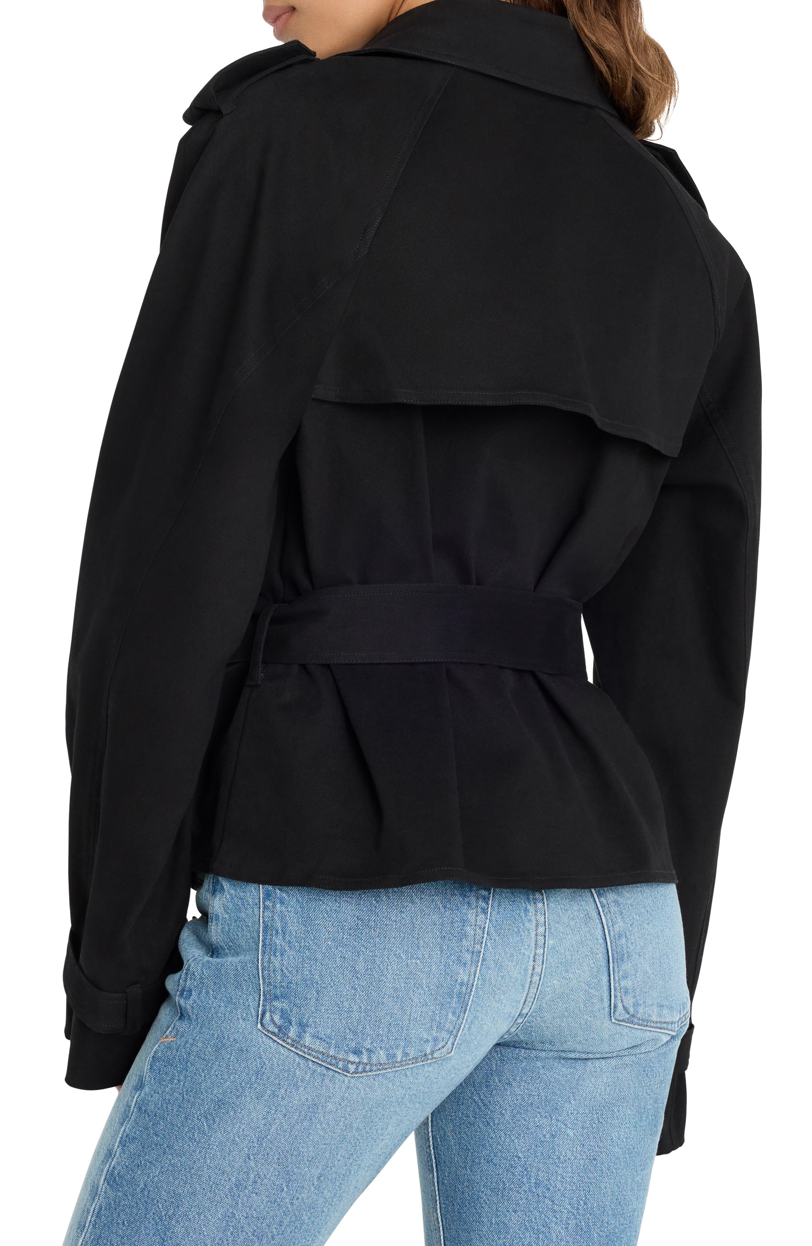 Good American Crop Trench Jacket | Nordstrom