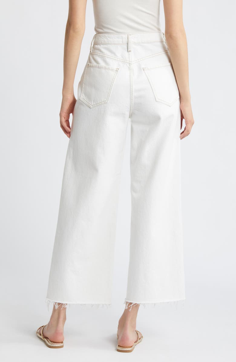 FRAME Le Jane Fray Hem Crop Wide Leg Jeans | Nordstromrack