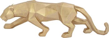 COSMO BY COSMOPOLITAN Goldtone Polystone Modern Leopard Sculpture ...