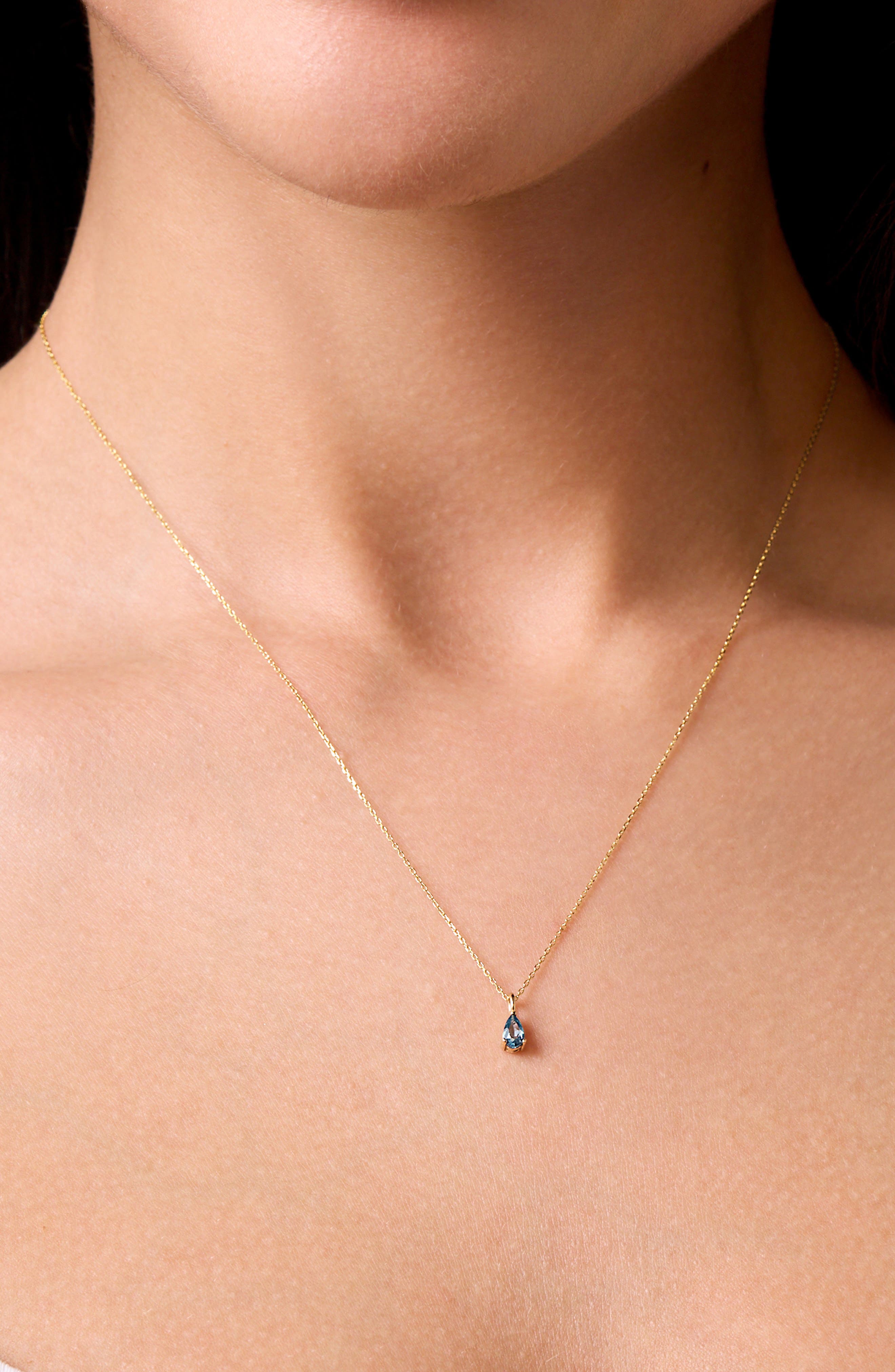Bony Levy 14K Gold Pear Cut Topaz Pendant Necklace | Nordstromrack