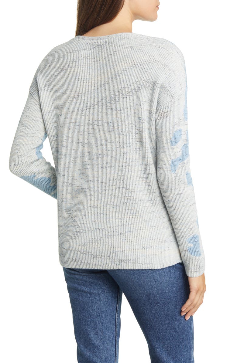 NIC+ZOE Breezy Leaves Cotton Blend Sweater | Nordstromrack