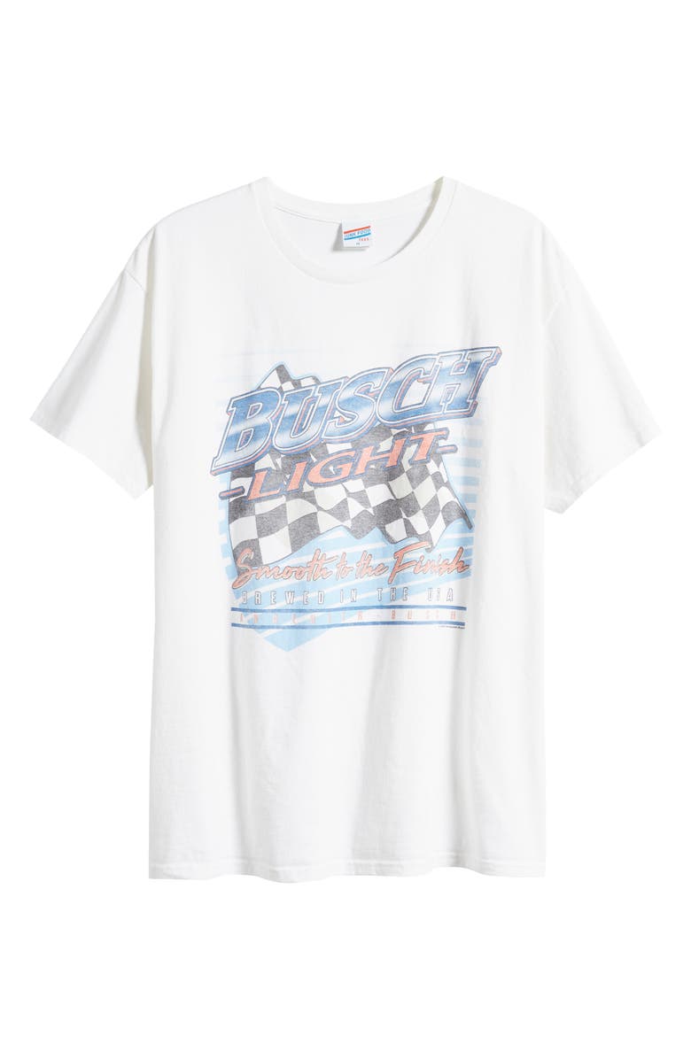 Junk Food Busch Light Checkered Flag Cotton Graphic T-Shirt | Nordstromrack