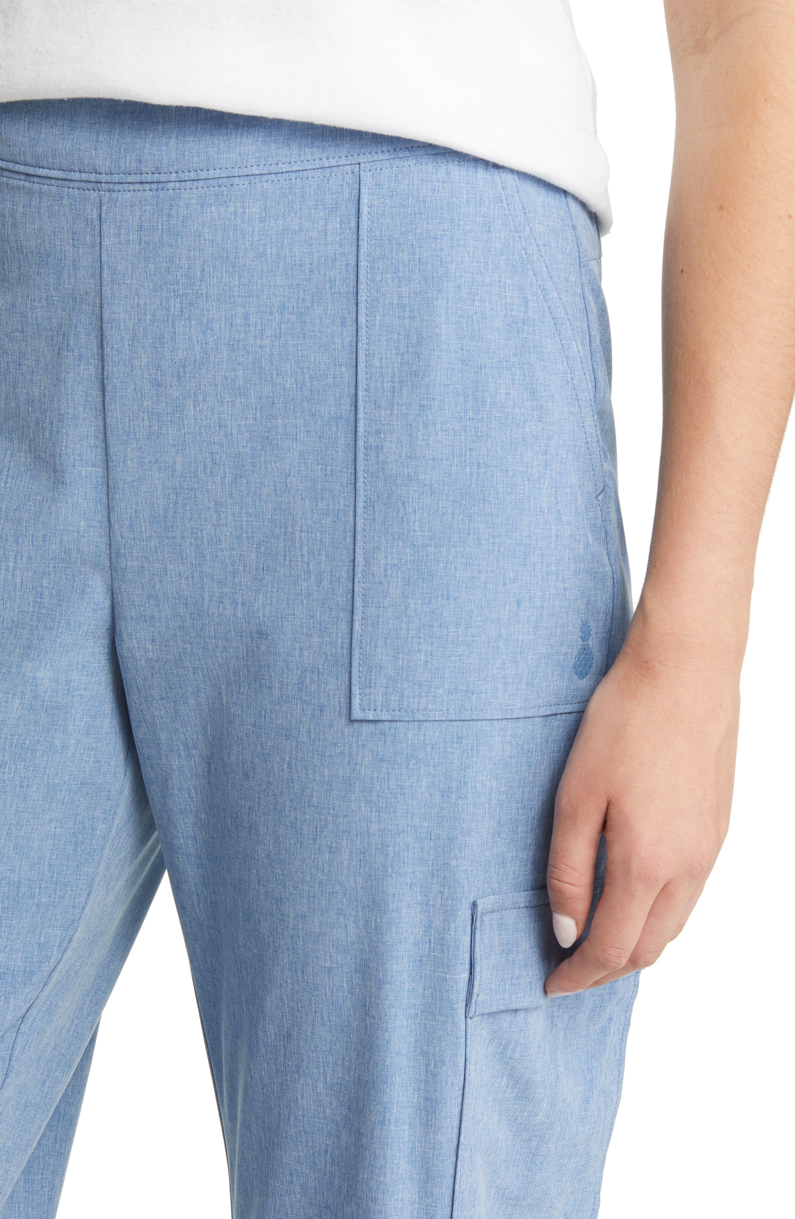Tommy Bahama Alicia Chambray Cargo Ankle Pants | Nordstromrack