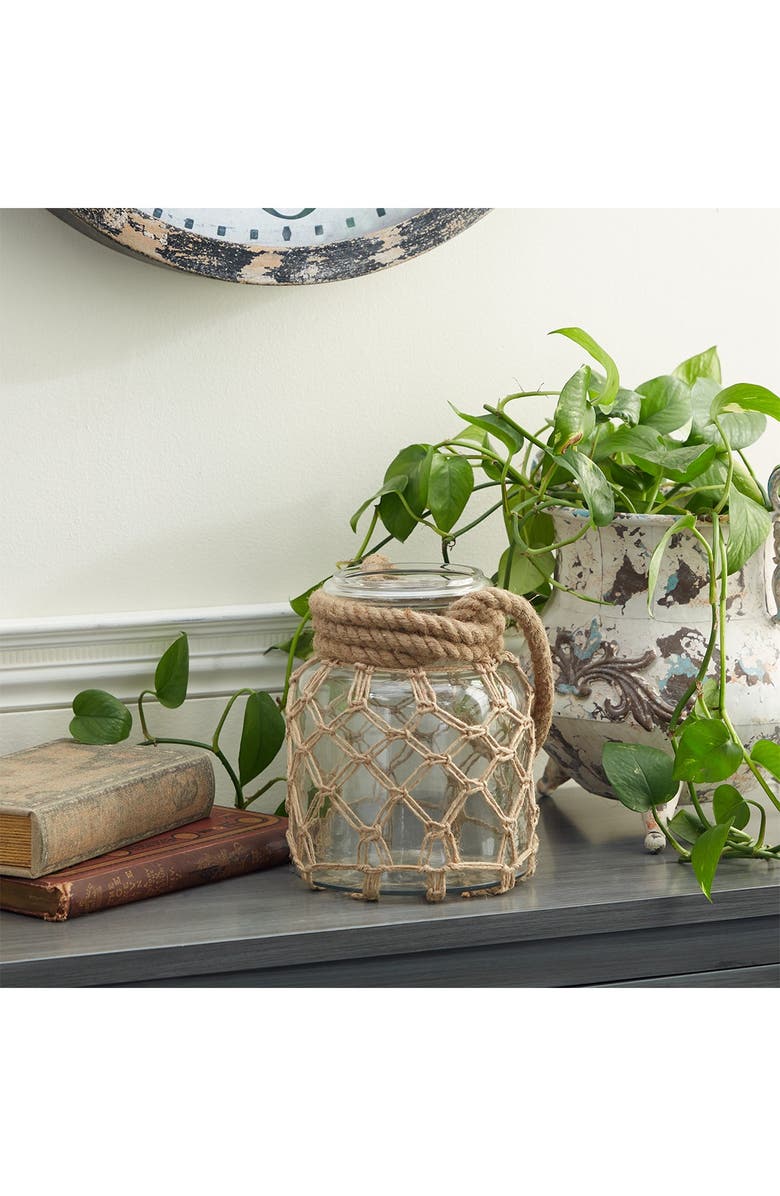 Novogratz Clear Glass Candle Lantern with Rope Handle | Nordstromrack
