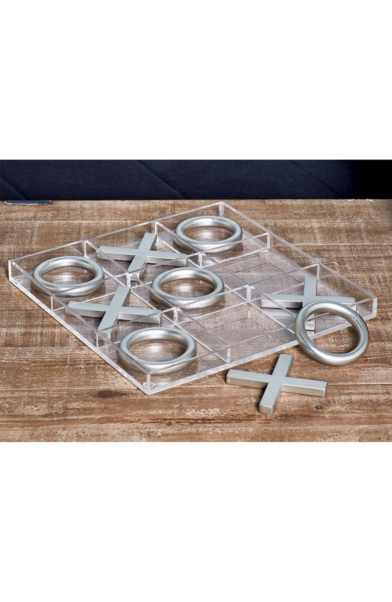 GINGER BIRCH STUDIO Silvertone Metal Tic Tac Toe Game Set | Nordstromrack