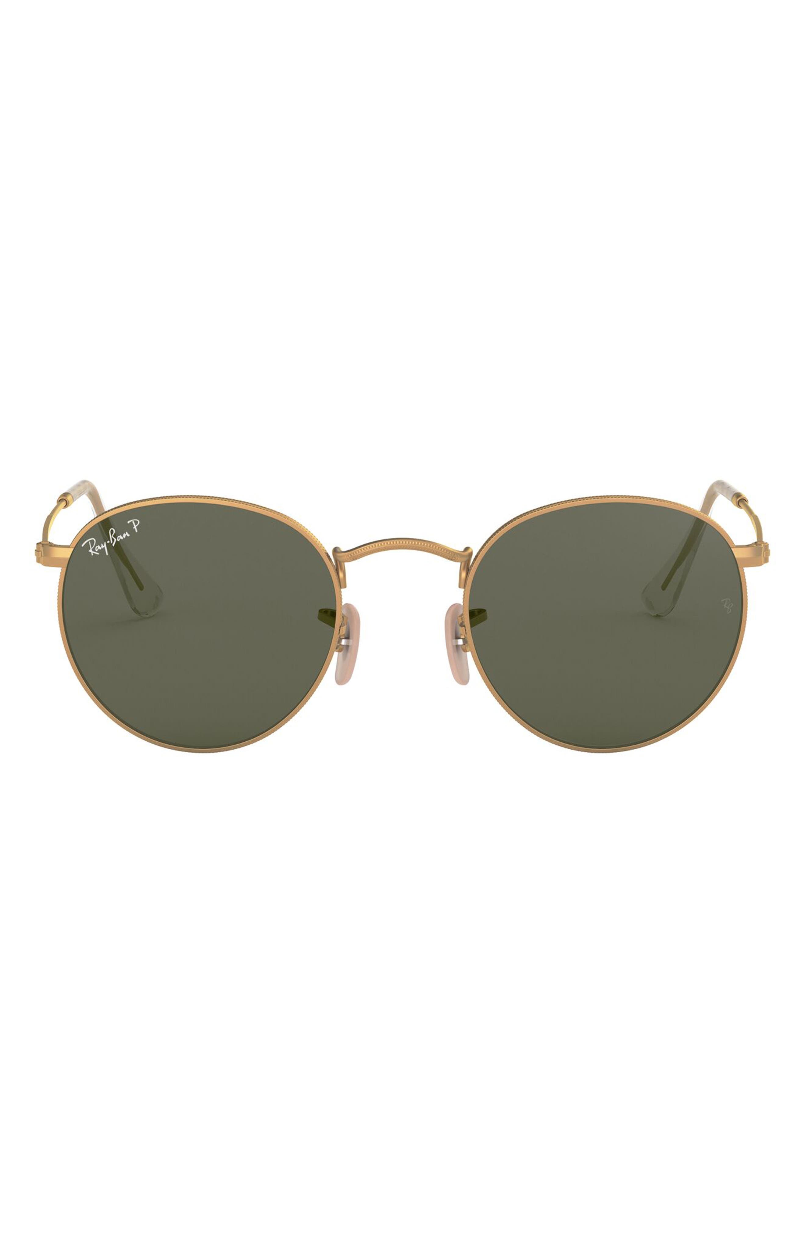 Ray-Ban 50mm Polarized Round Sunglasses | Nordstrom
