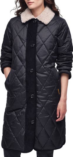 Barbour Mulgrave Quilted Jacket with Faux Shearling Trim | Nordstrom