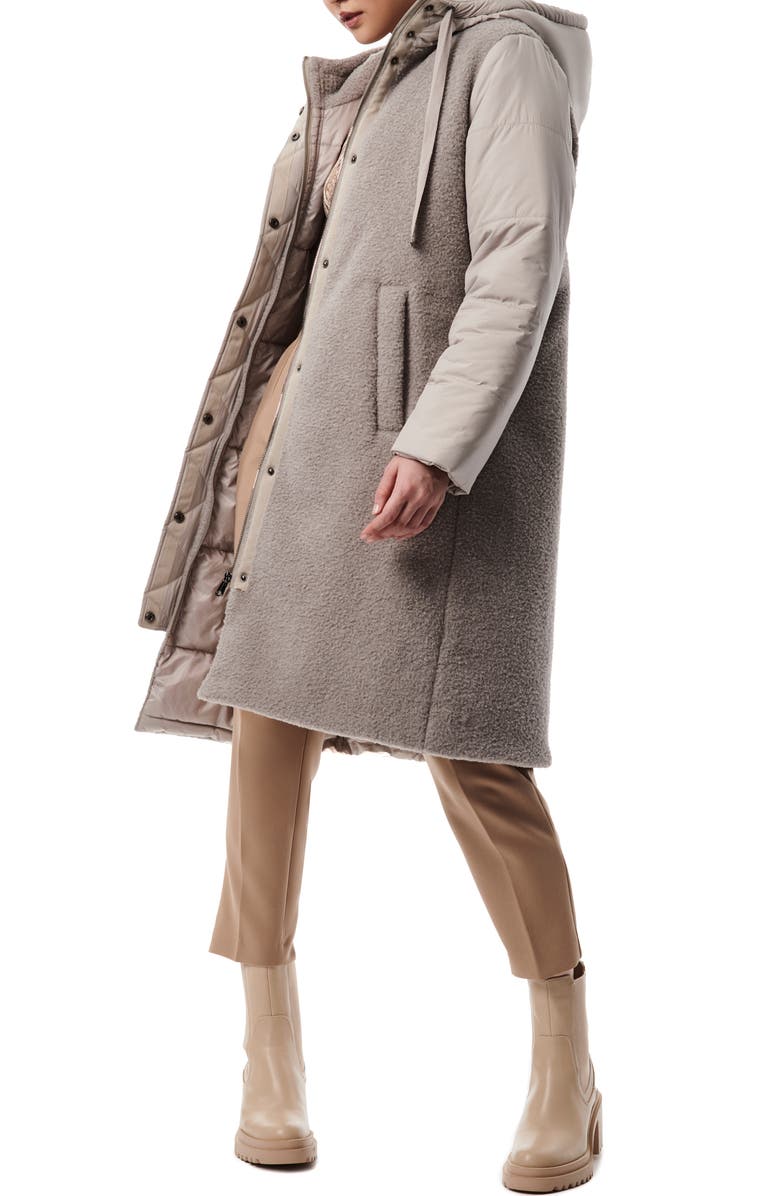 Bernardo Mix Media Hooded Faux Fur Jacket | Nordstromrack