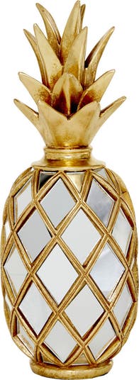 COSMO BY COSMOPOLITAN Goldtone Glass Pineapple Fruit Sculpture with ...