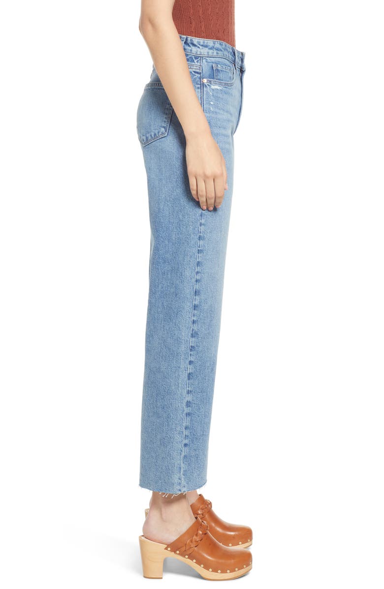 PAIGE Leenah Raw Hem Wide Leg Jeans | Nordstromrack