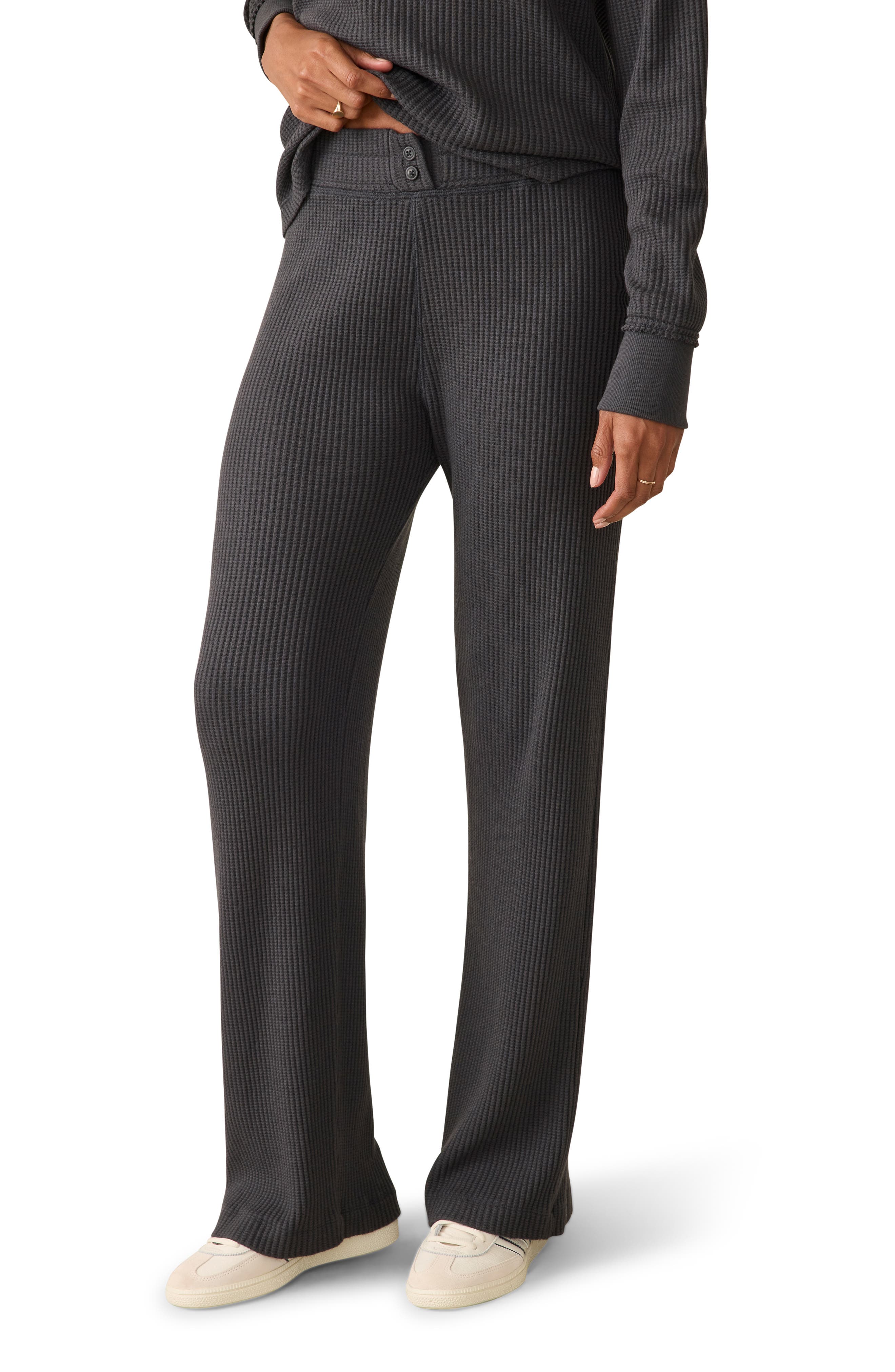 Faherty Legend™ Waffle Wide Leg Pants | Nordstrom