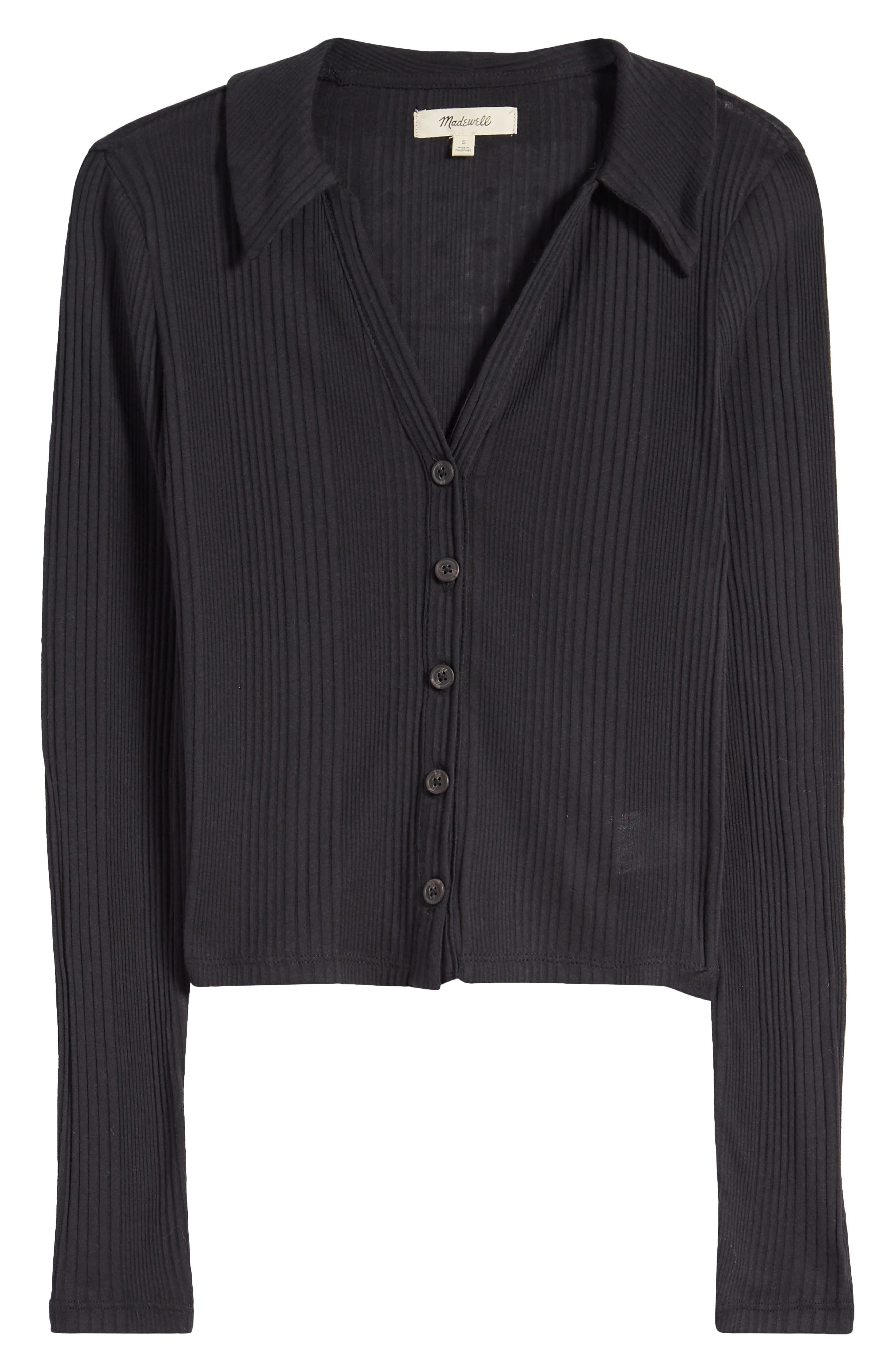 Madewell Variegated Rib V-Neck Polo | Nordstromrack