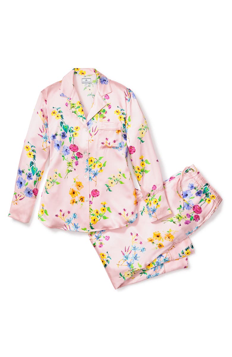 Petite Plume Brilliant Botanical Mulberry Silk Pajamas | Nordstrom