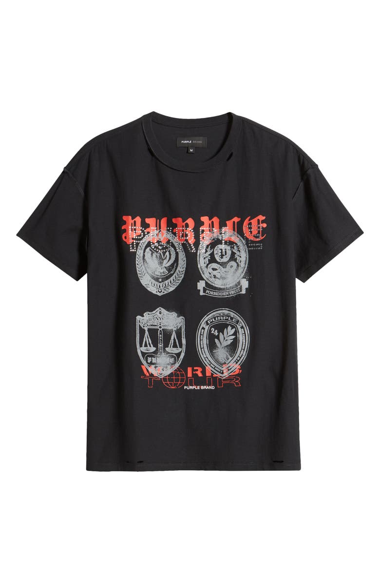 PURPLE BRAND Textured Inside Out Cotton Graphic T-Shirt | Nordstrom