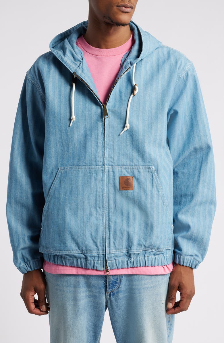 Carhartt Work In Progress Menard Stripe Hooded Denim Jacket | Nordstromrack