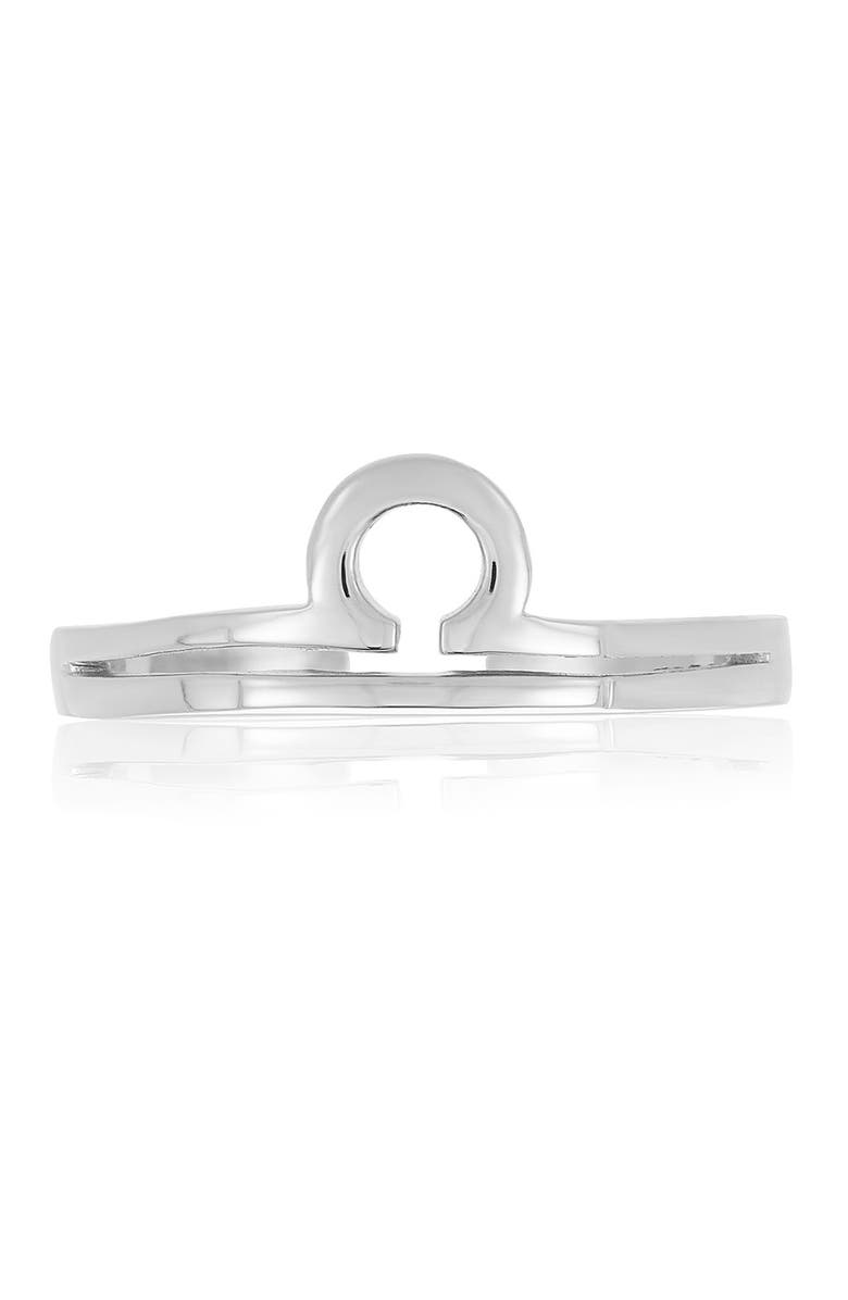 Sterling Forever Sterling Silver Adjustable Zodiac Ring - Libra ...