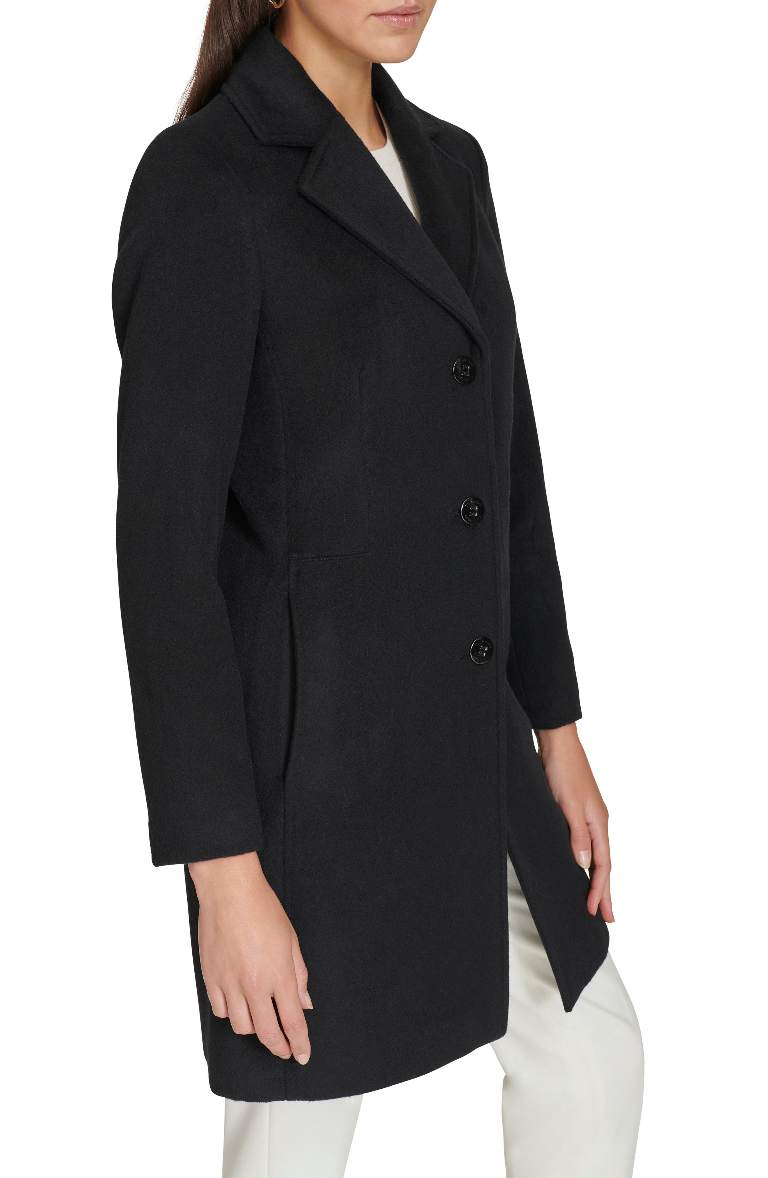 Calvin Klein Notch Wool Blend Coat | Nordstromrack
