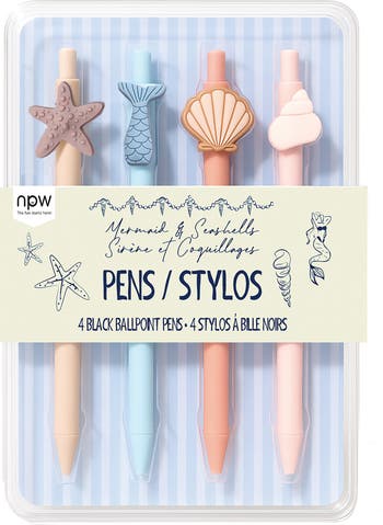NPW Mermaid Icons Set of 4 Ballpoint Pens | Nordstromrack