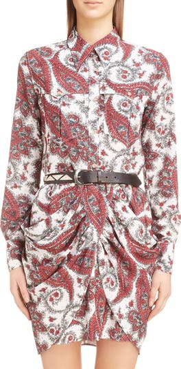 Isabel Marant Tania Techno Paisley Shirt | Nordstrom
