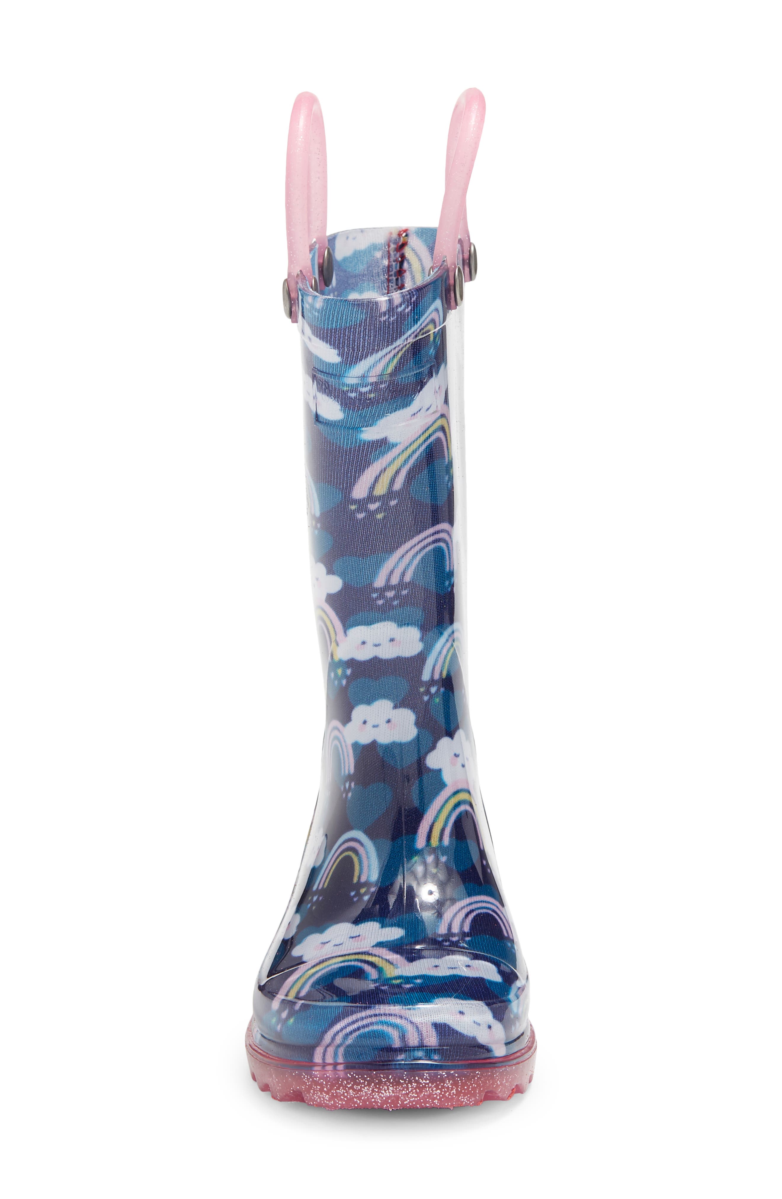 Western Chief Kids' Rainbow Shower Light-Up Lug Waterproof Rain Boot ...