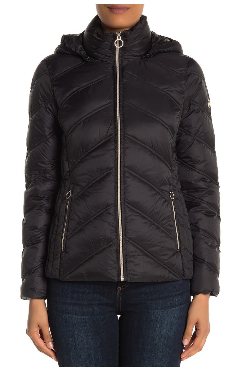 MICHAEL Michael Kors Packable Hooded Zip Down Puffer Jacket | Nordstromrack