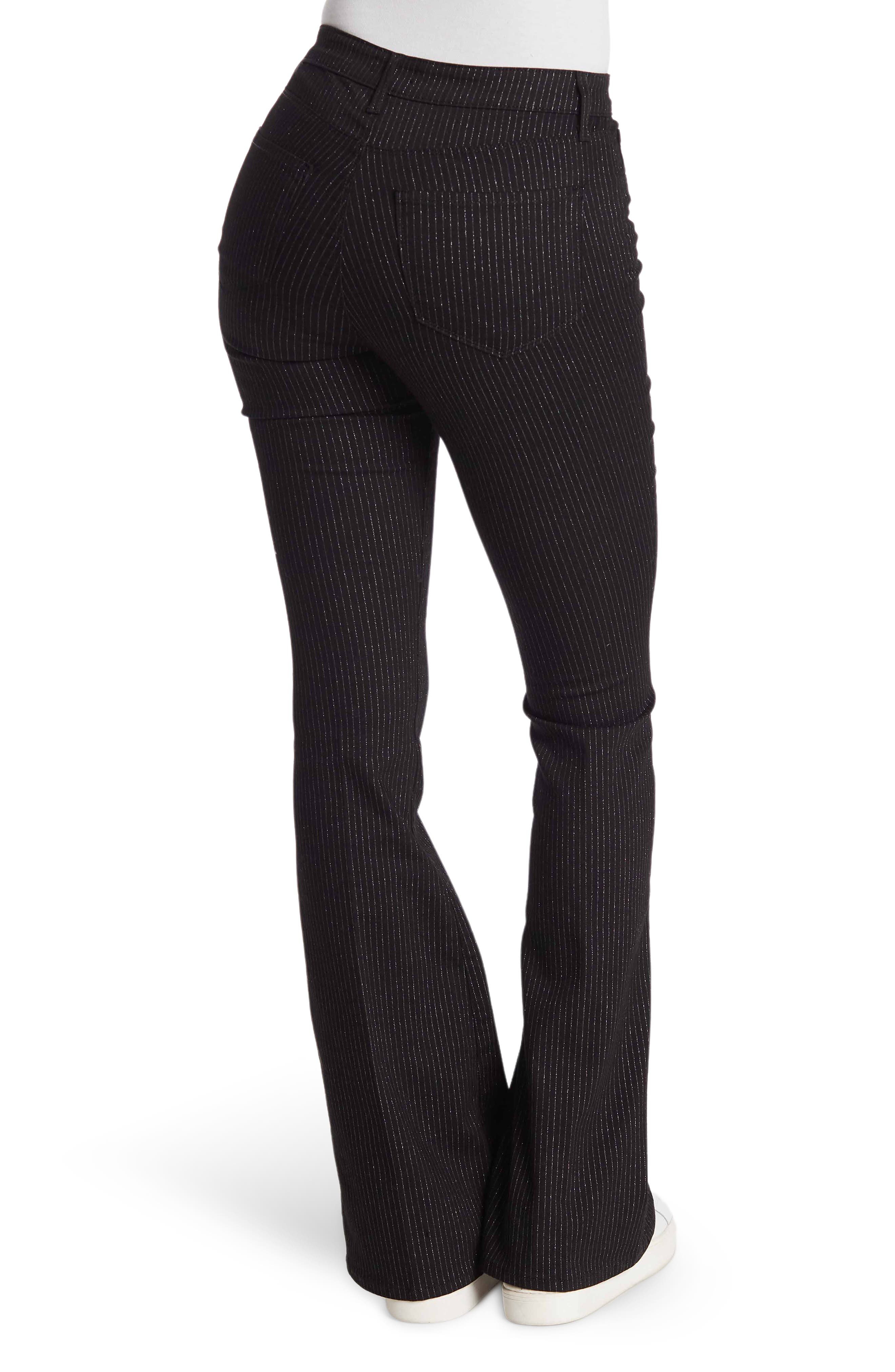 L'AGENCE Metallic Stripe Bell Bottom Pants | Nordstromrack