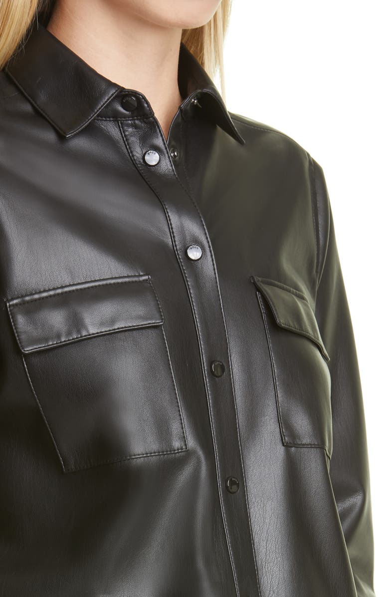BOSS Balady Faux Leather Shirt Jacket | Nordstromrack