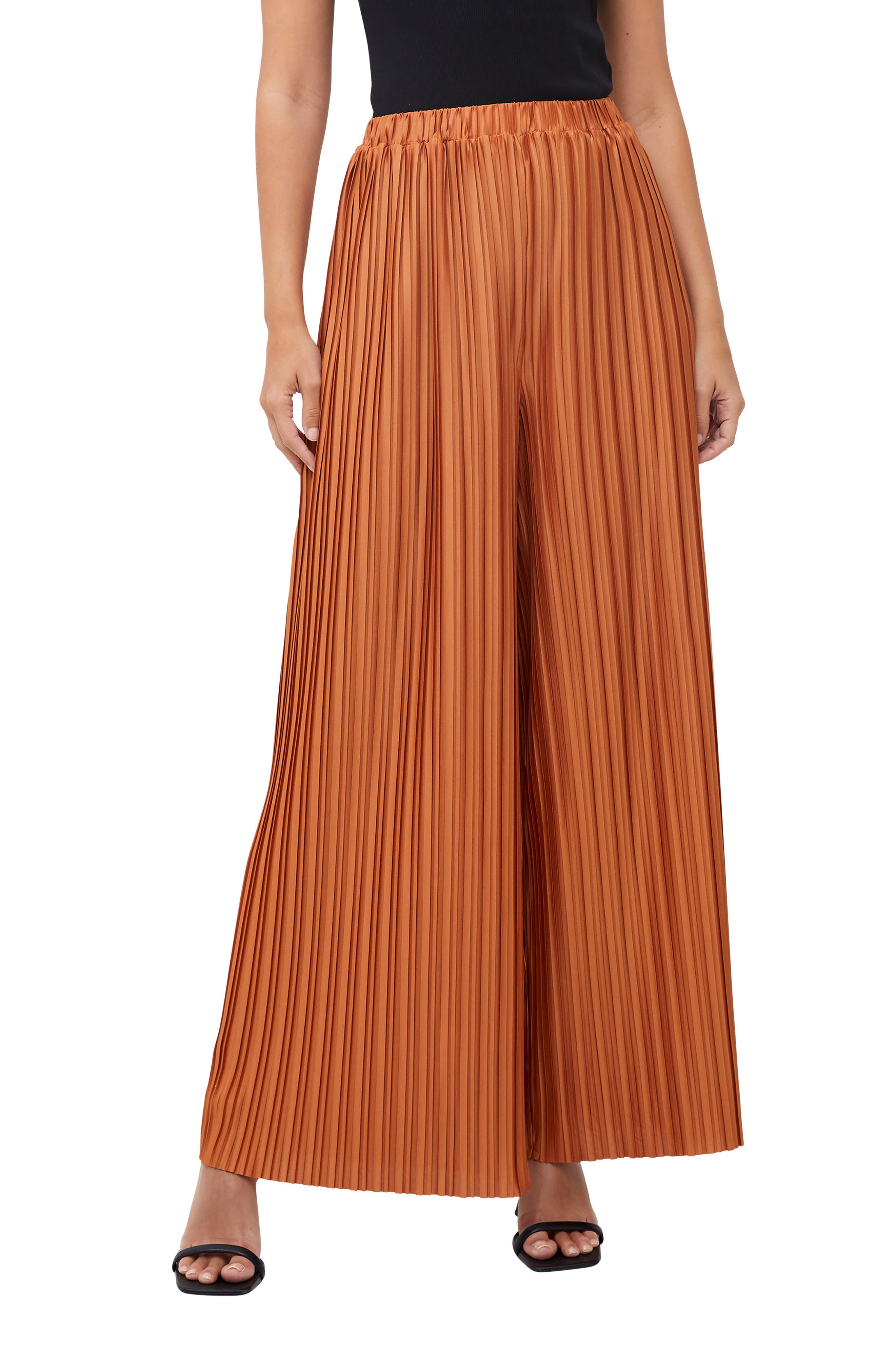 French Connection Regi Wide Leg Pleated Pants | Nordstromrack