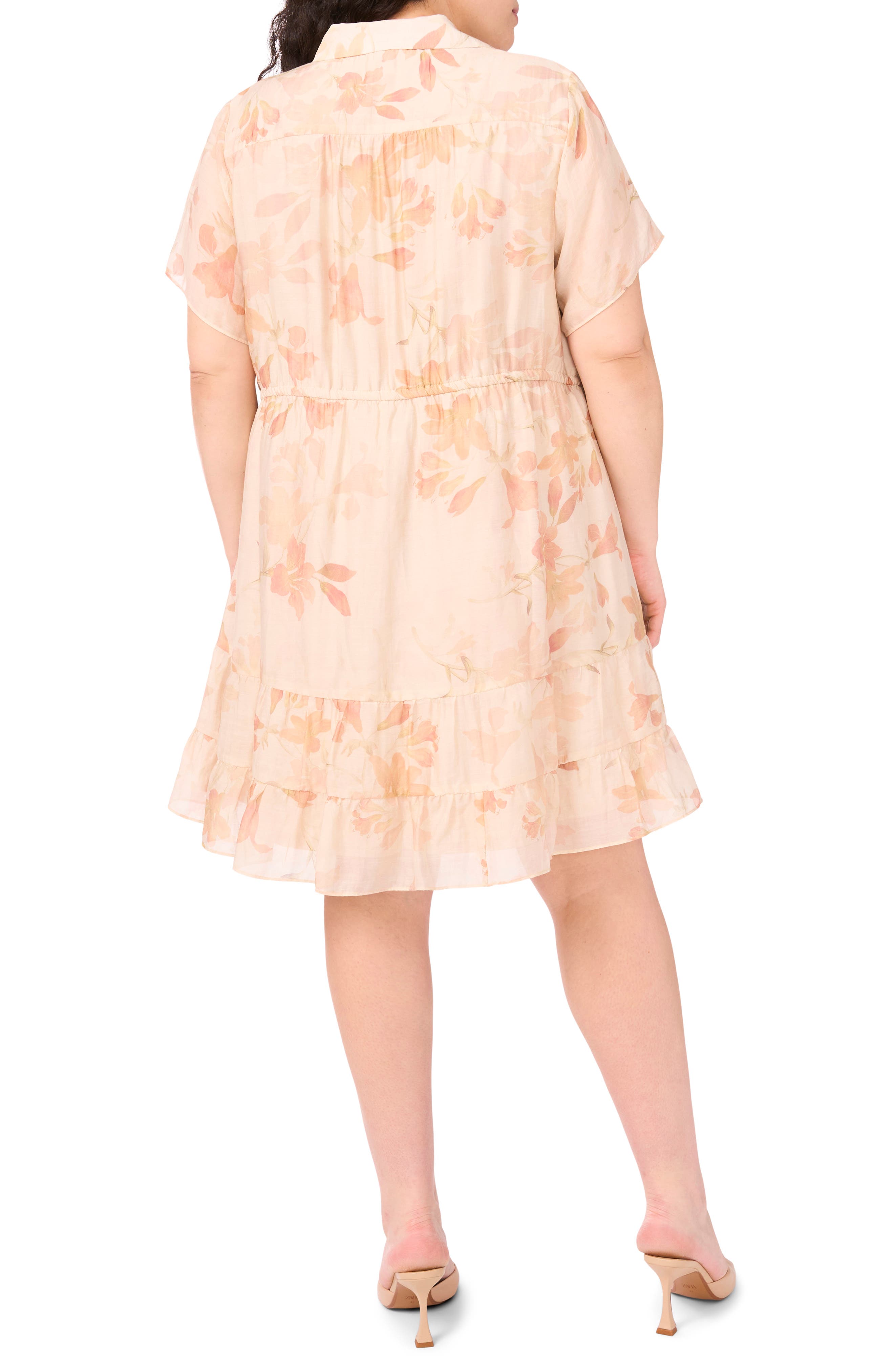 Halogen® Floral Print Short Sleeve Dress | Nordstromrack