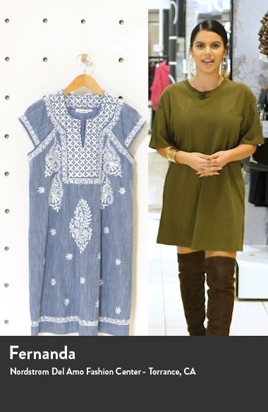 Roller Rabbit Faith Embroidered Chambray Cover-Up Dress | Nordstrom