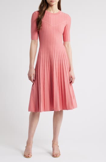 Elie Tahari The Wanda Fit & Flare Sweater Dress | Nordstrom