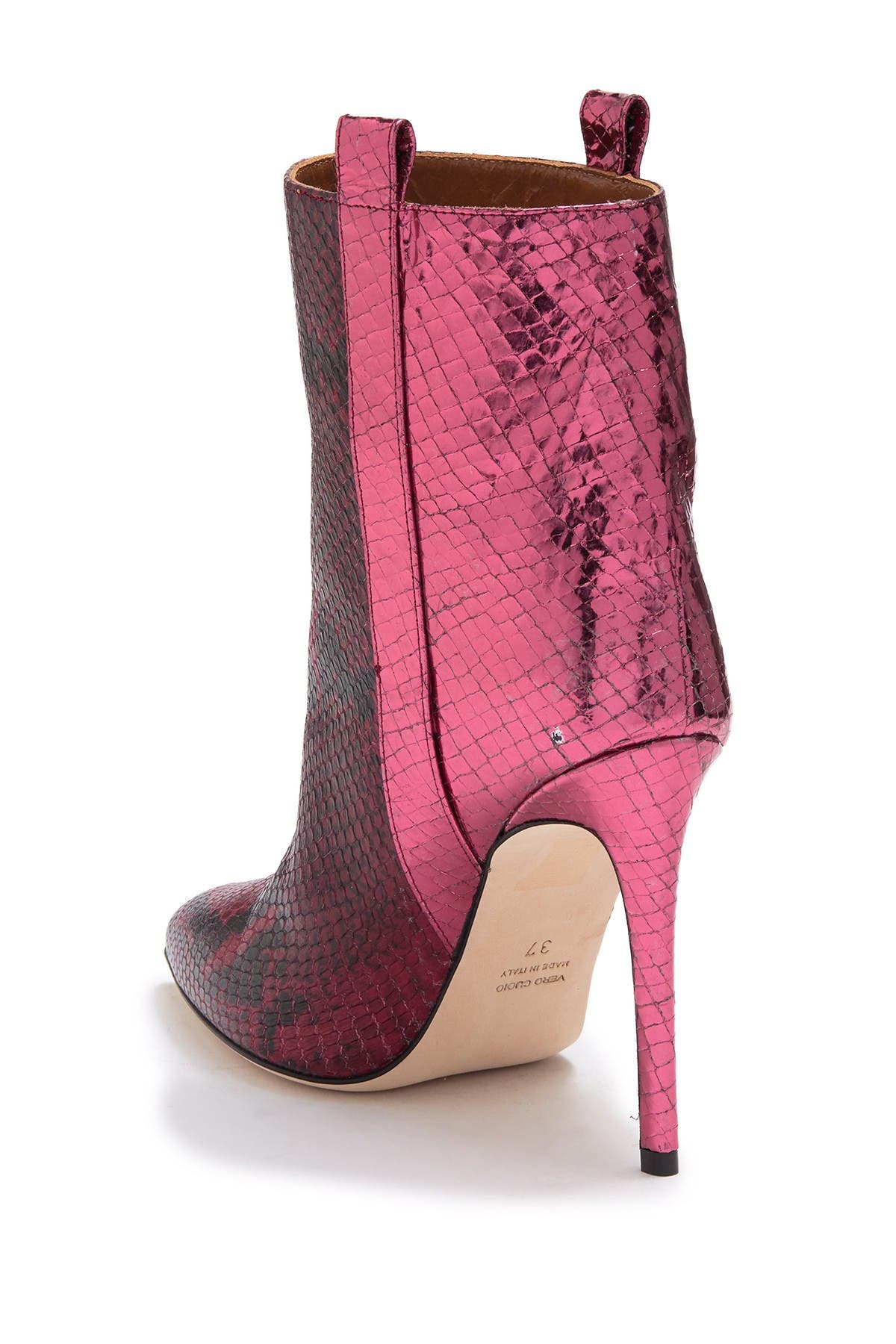 Paris Texas Metallic Snake Skin Embossed Print Ankle Boot | Nordstromrack