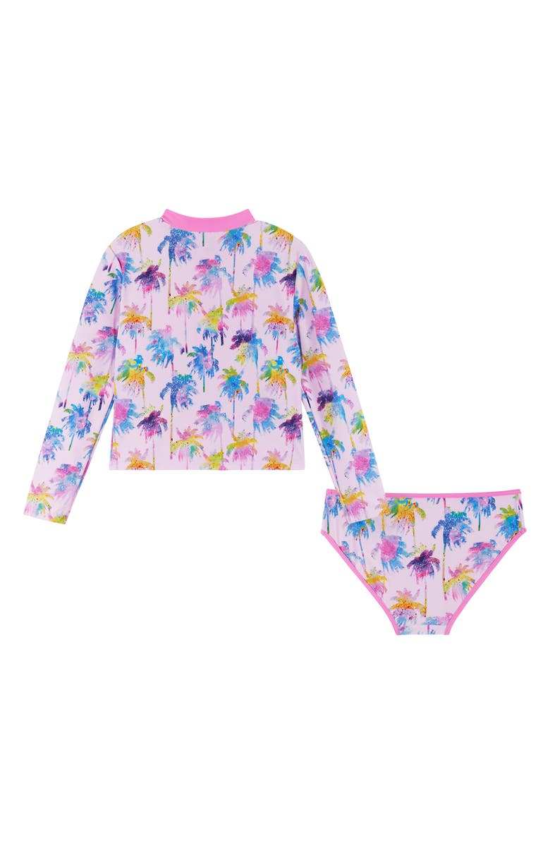 Andy & Evan Kids' Palm Tree Print Two-Piece Rashguard Swimsuit ...