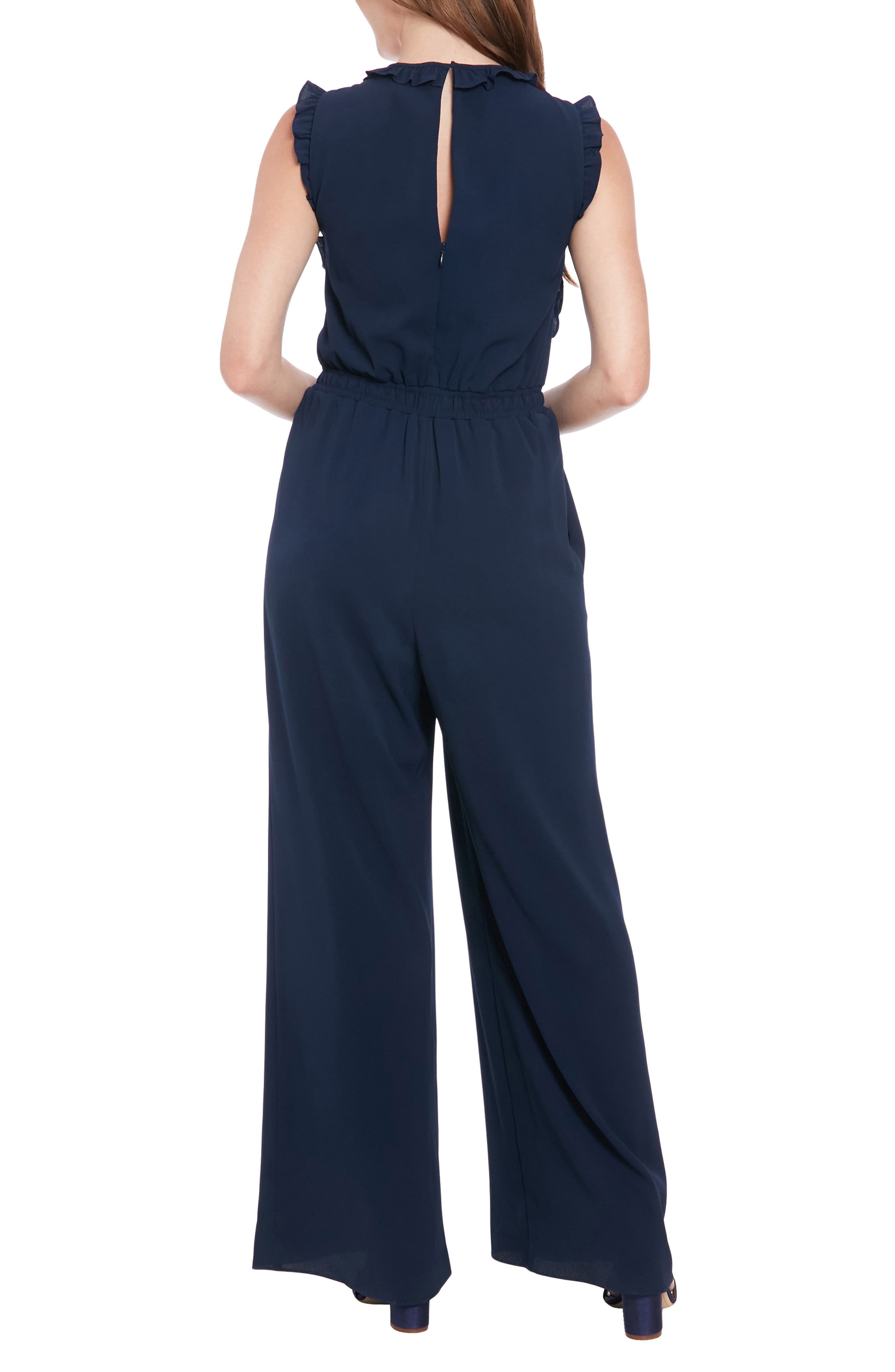 London Times Ruffle Wide Leg Jumpsuit | Nordstromrack