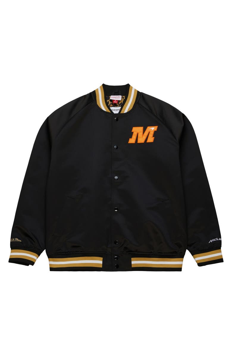 Mitchell & Ness Men's Mitchell & Ness Black McLaren F1 Team 2023 Lightweight Satin Full-Snap ...