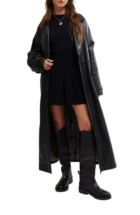 Women's Long Leather & Faux Leather Jackets | Nordstrom