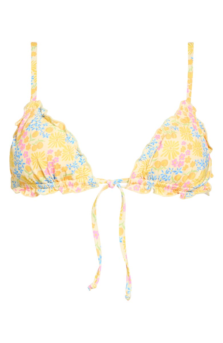 Dippin Daisys Bella Floral Ruffle Triangle Bikini Top | Nordstromrack