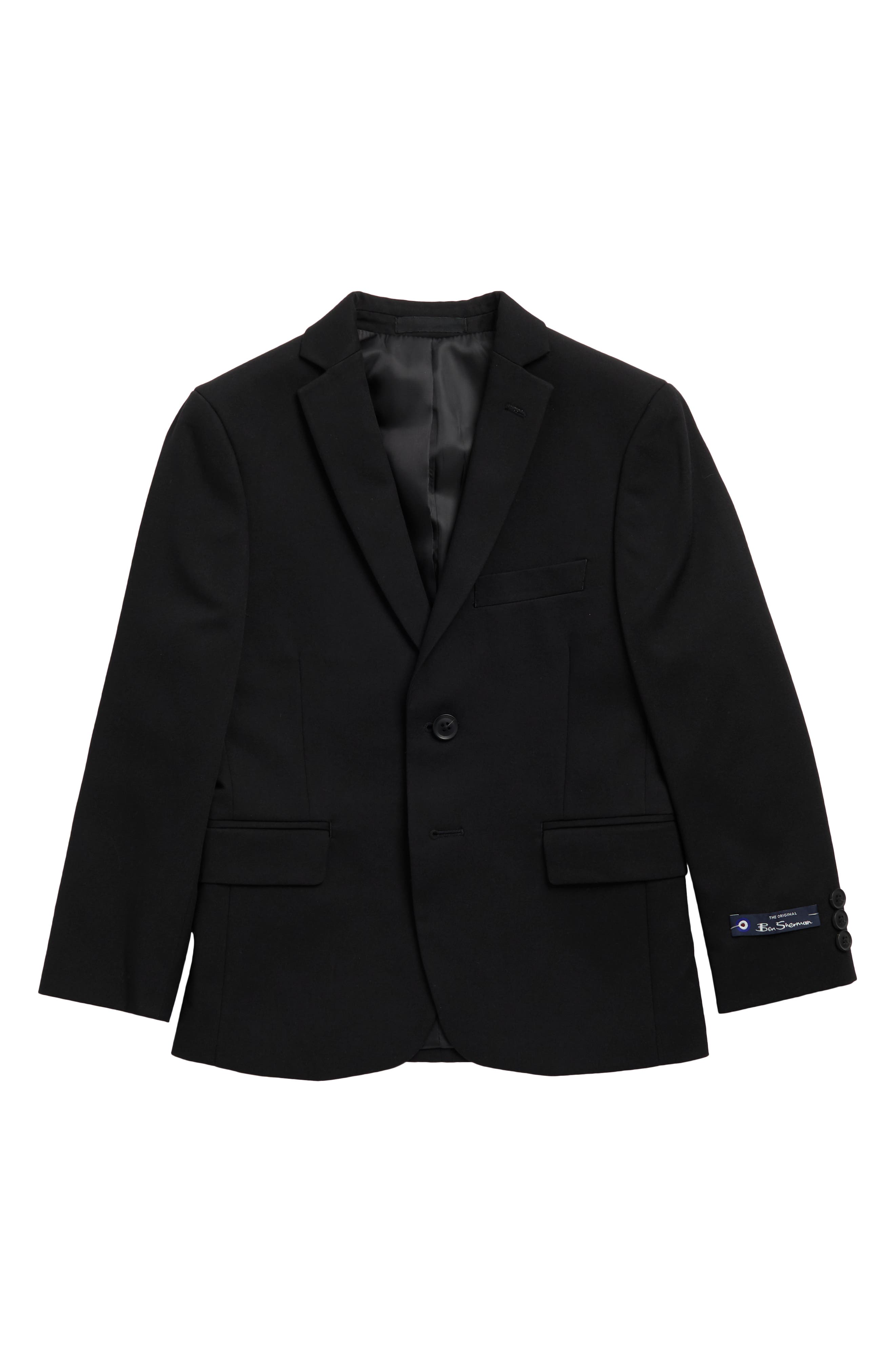 Ben Sherman Kids' Black Solid Notch Lapel Sport Coat | Nordstromrack