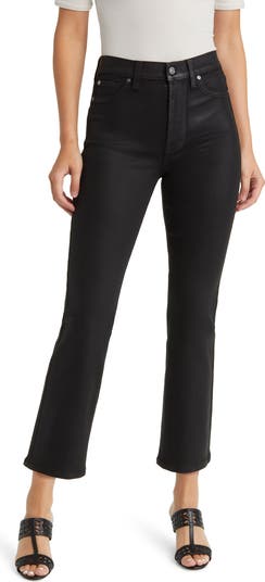 7 For All Mankind Coated High Waist Slim Kick Flare Jeans | Nordstrom