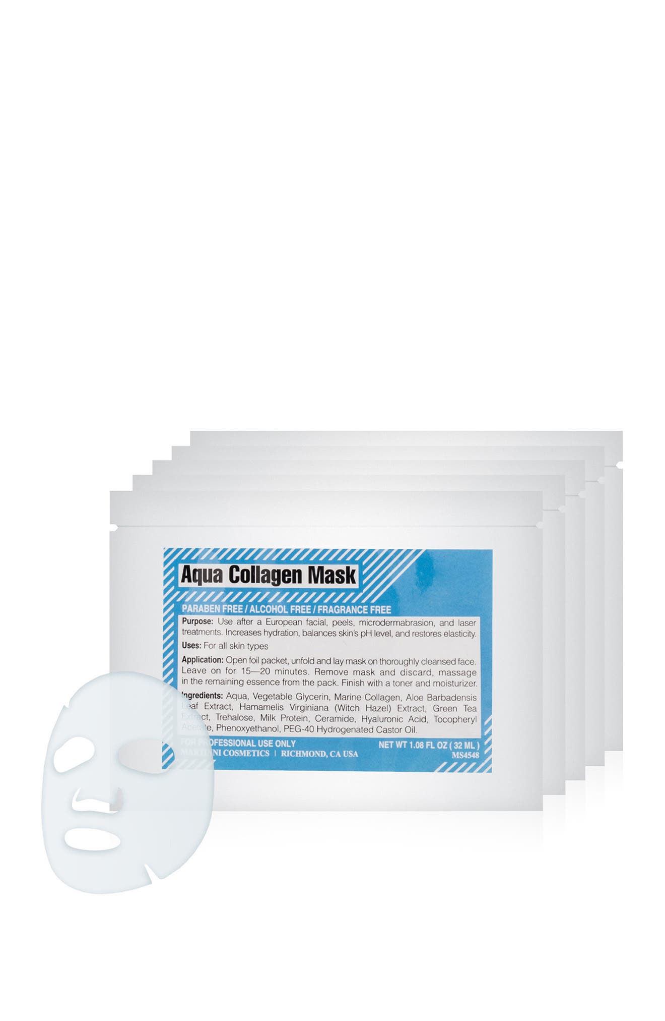 MARTINNI MASKS Aqua Collagen Mask - Pack of 5 | Nordstromrack