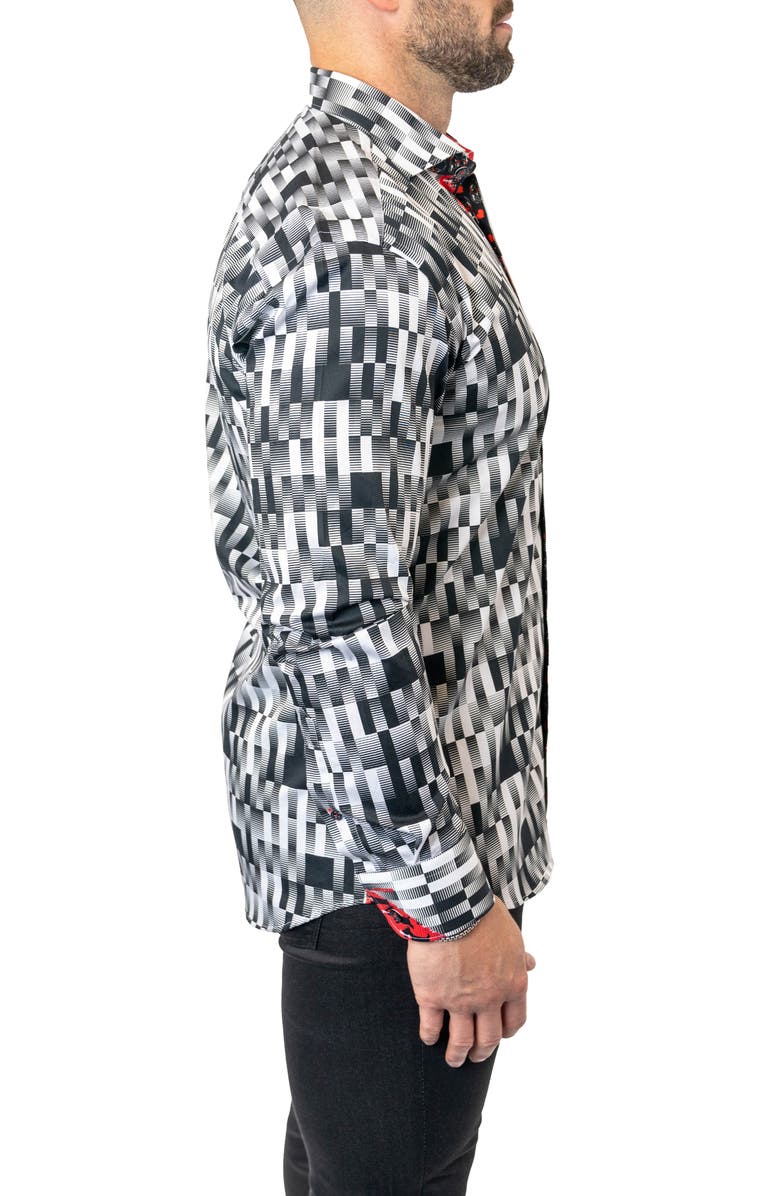Maceoo Einstein Whitenoise White Contemporary Fit Button-Up Shirt ...
