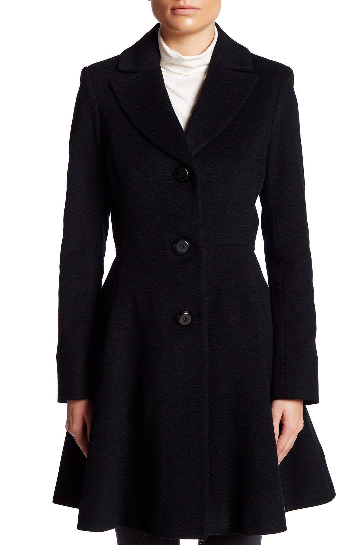 Trina Turk Paige Wool Blend Fit & Flare Coat | Nordstromrack