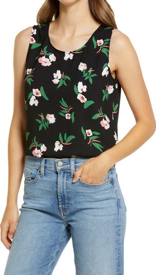 Halogen® Scoop Neck Woven Shell | Nordstrom