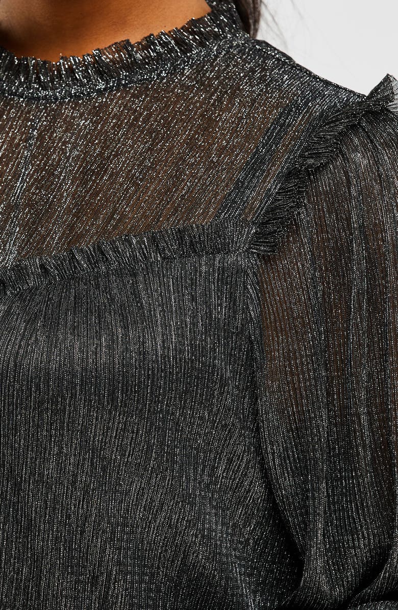 Estelle Shimmer Ruffle Yoke Blouse | Nordstromrack