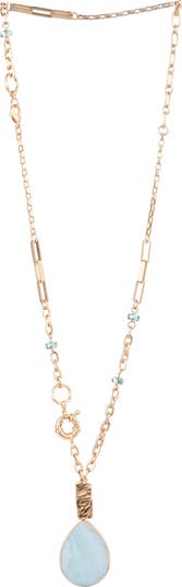 SAACHI Gemstone Chain & Pendant Necklace | Nordstromrack