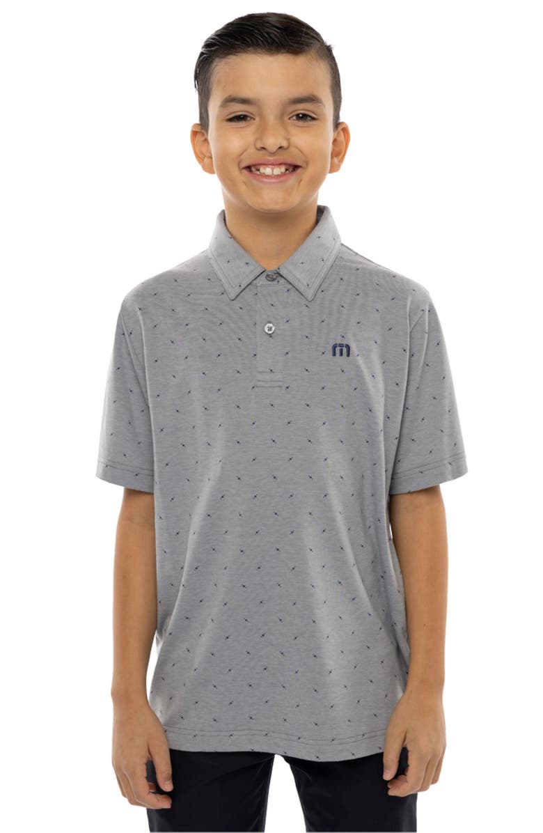 TravisMathew Kids' Y Cliff Jumping Geometric Print Polo | Nordstromrack