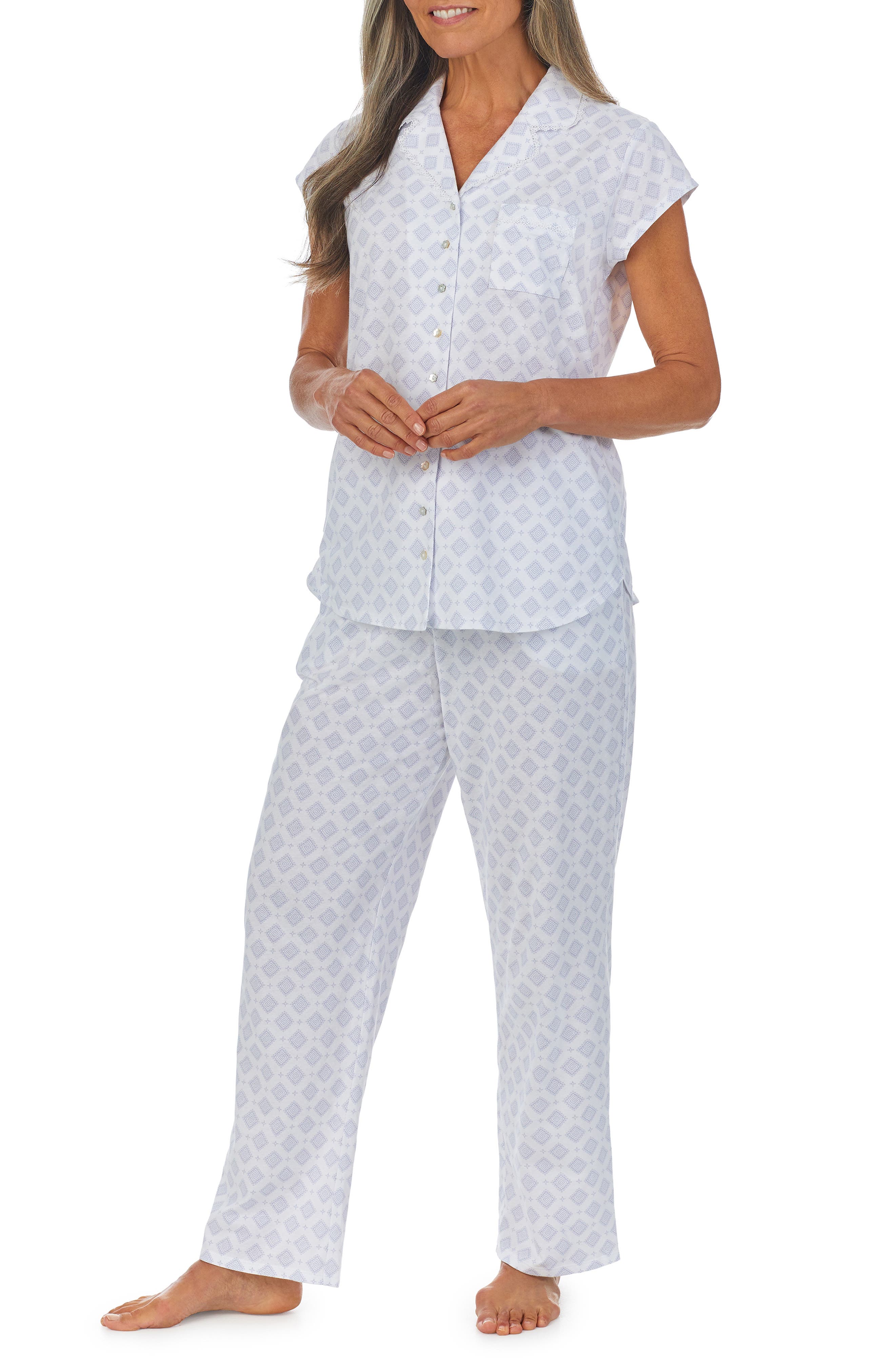 Eileen West Geo Print Pajamas (Women) | Nordstrom