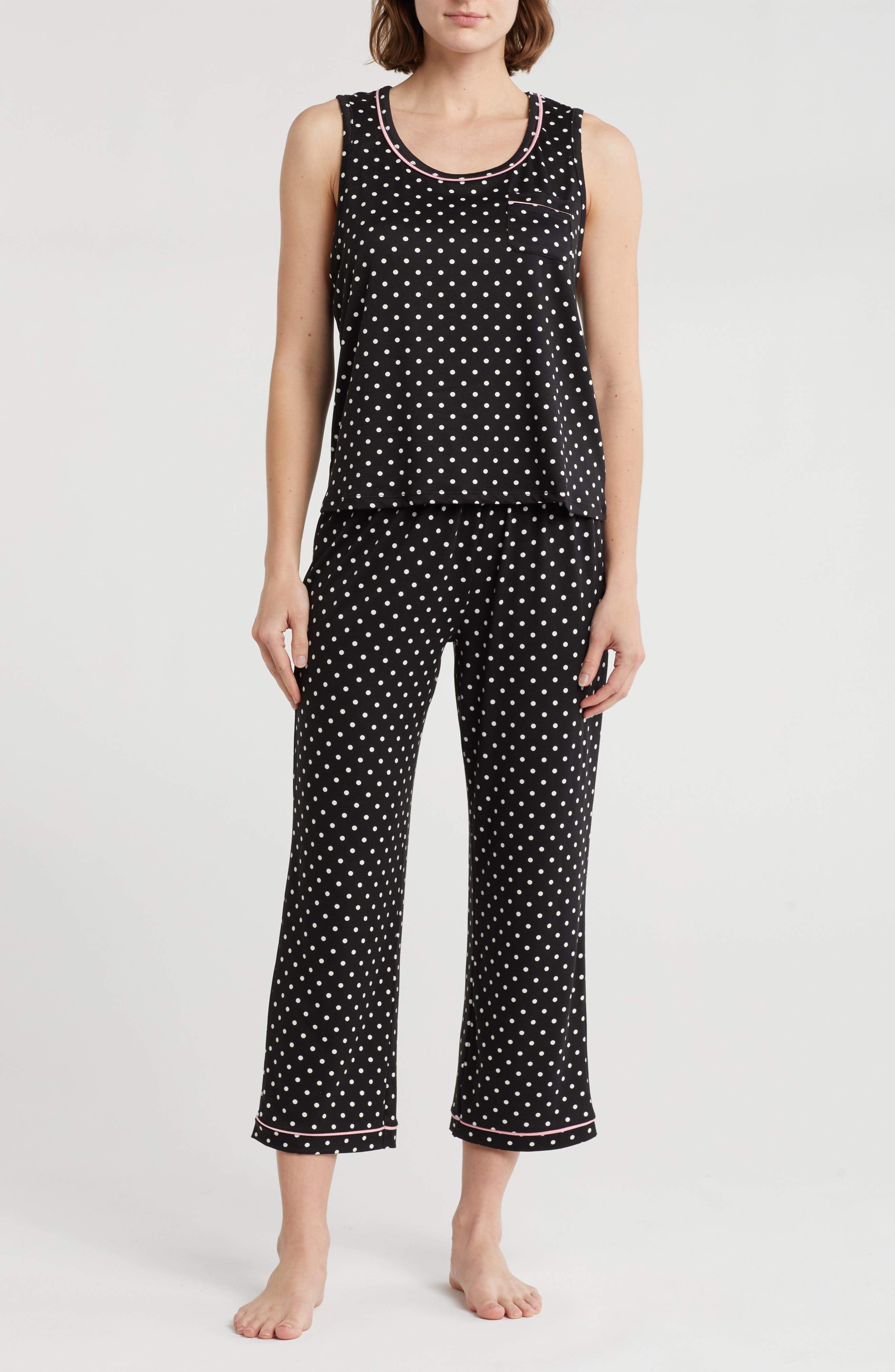 PJ COUTURE Scoop Neck Tank & Capri Pants Pajamas | Nordstromrack